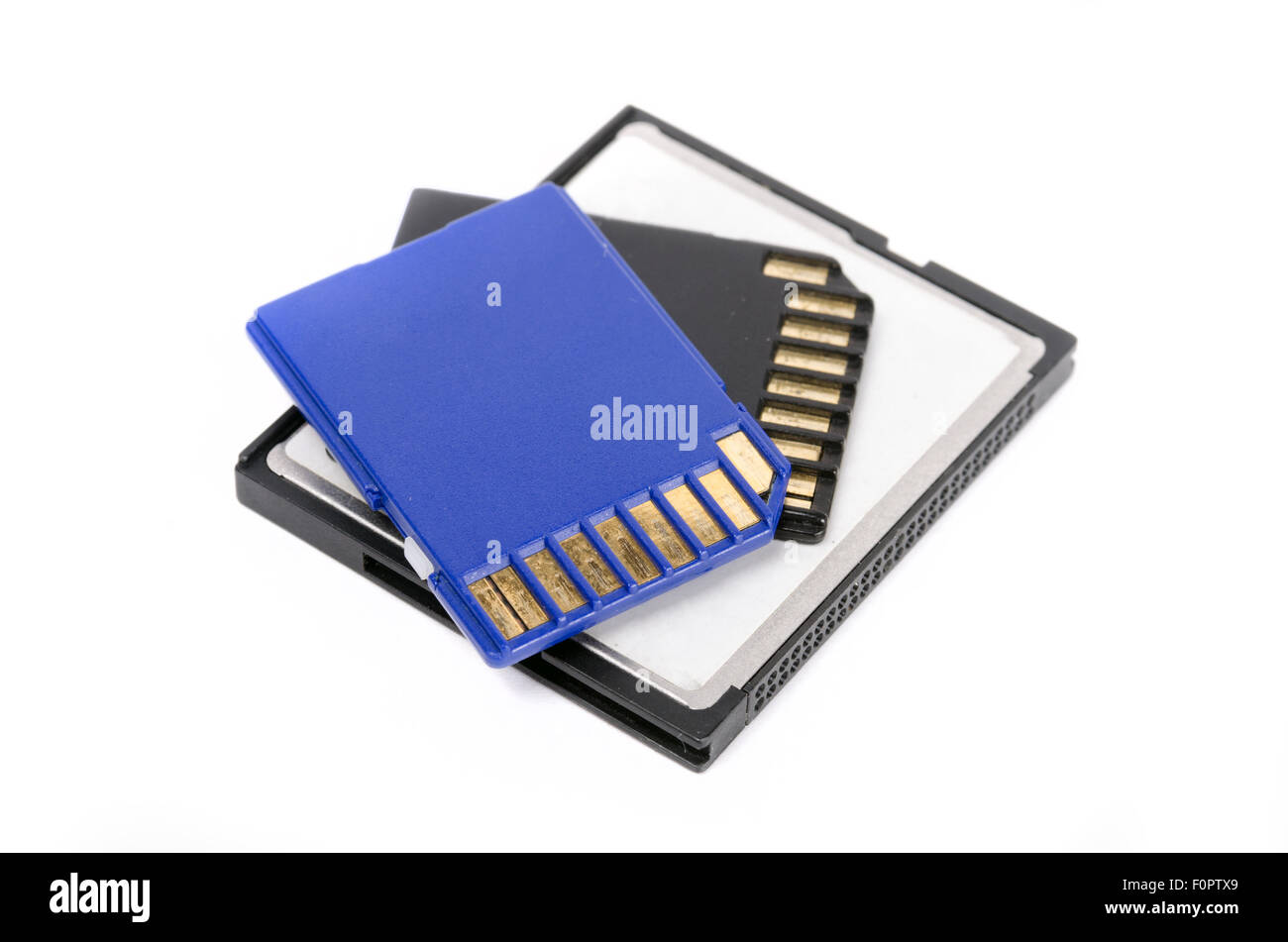 Media cards isolated on white background closeup Stock Photo - Alamy