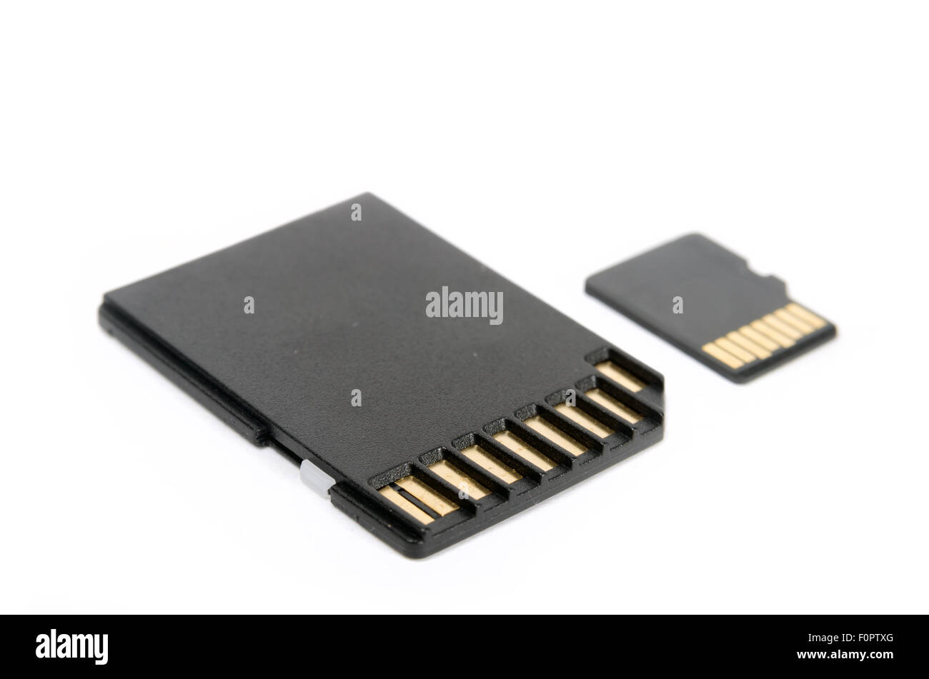 Media cards isolated on white background closeup Stock Photo - Alamy