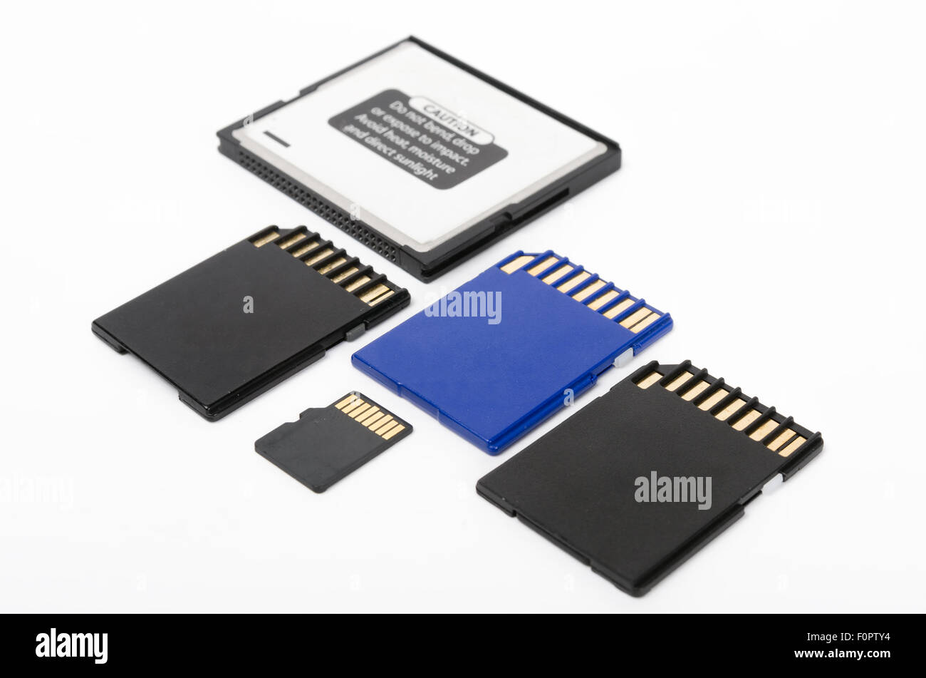 Media cards isolated on white background closeup Stock Photo - Alamy