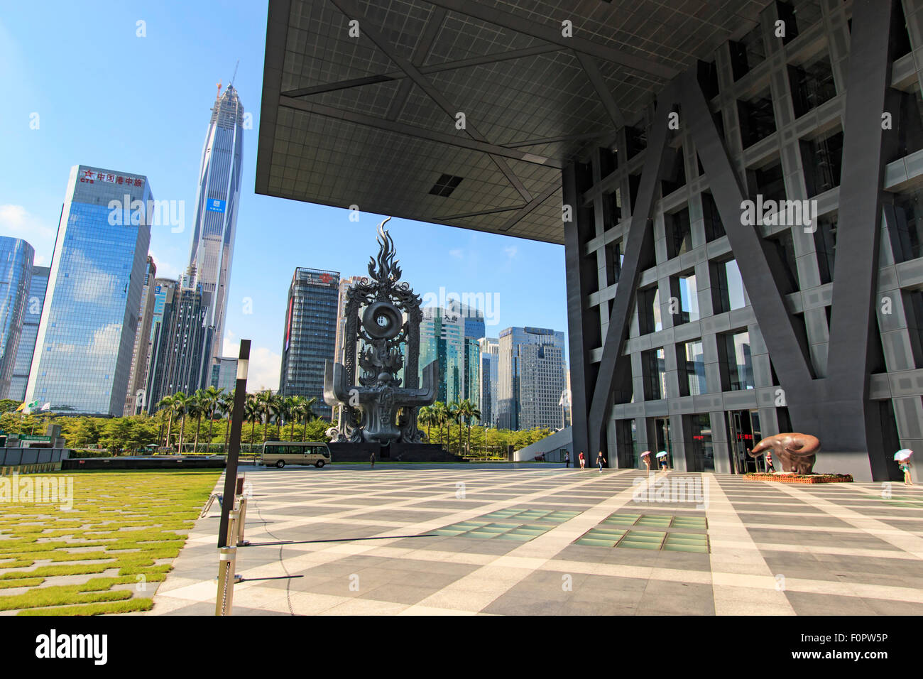 Shenzhen, China - August 19,2015: Shenzhen skyline as seen from the ...