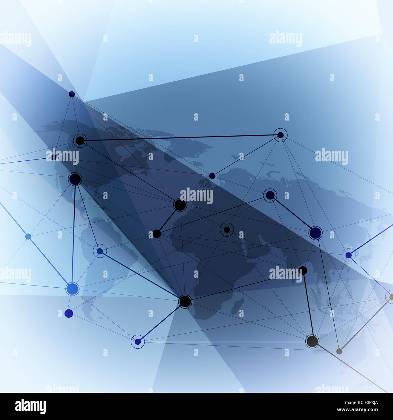 Abstract low polygon geometric with social media network diagram ...