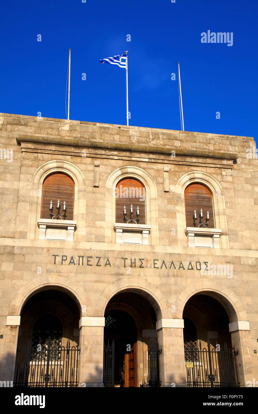 Bank Of Greece Building, Rhodes, Dodecanese, Greek Islands, Greece ...