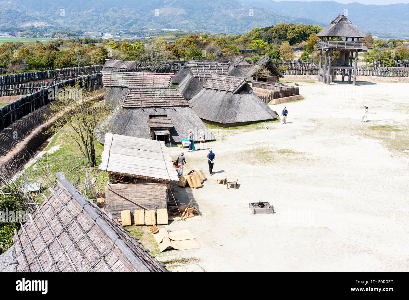 Japan, Yoshinogari Historical Park. Reconstructed Yayoi village, Kura ...