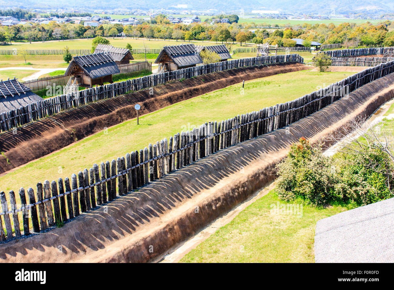 Japan, Yoshinogari Historical Park. Reconstructed Yayoi village, Kura ...
