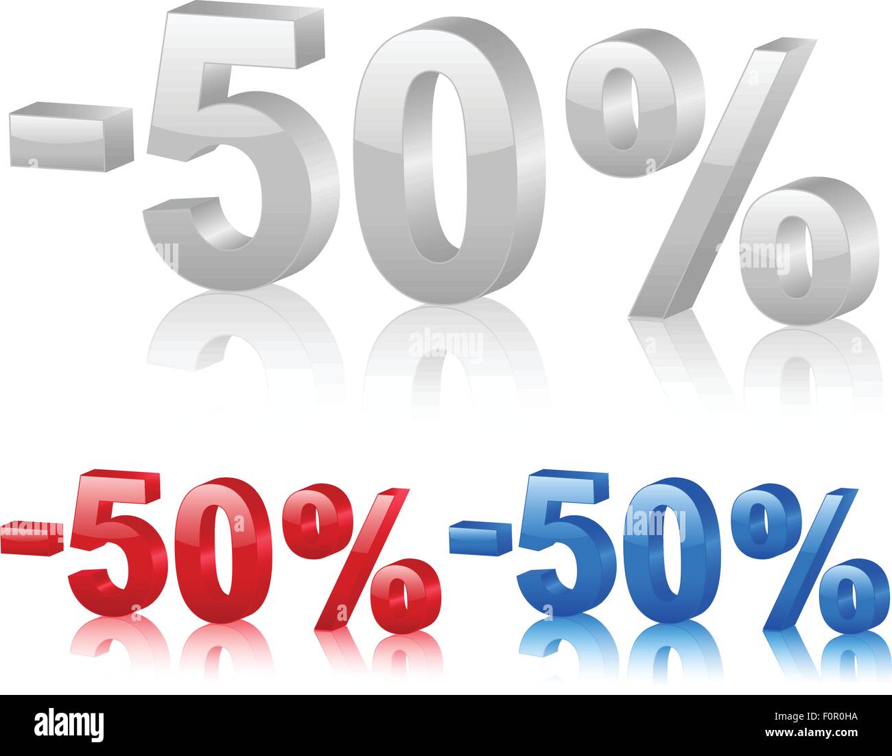 Discount symbol 50% isolated on a white background. Vector illustration ...