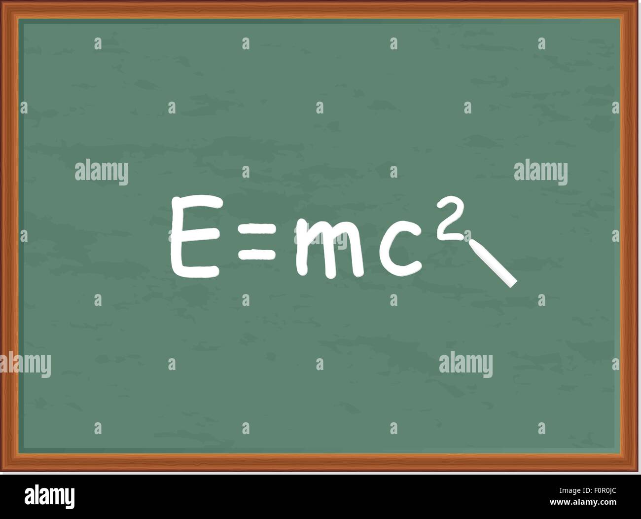 Chalkboard physics formula and chalk. Vector illustration Stock Vector ...