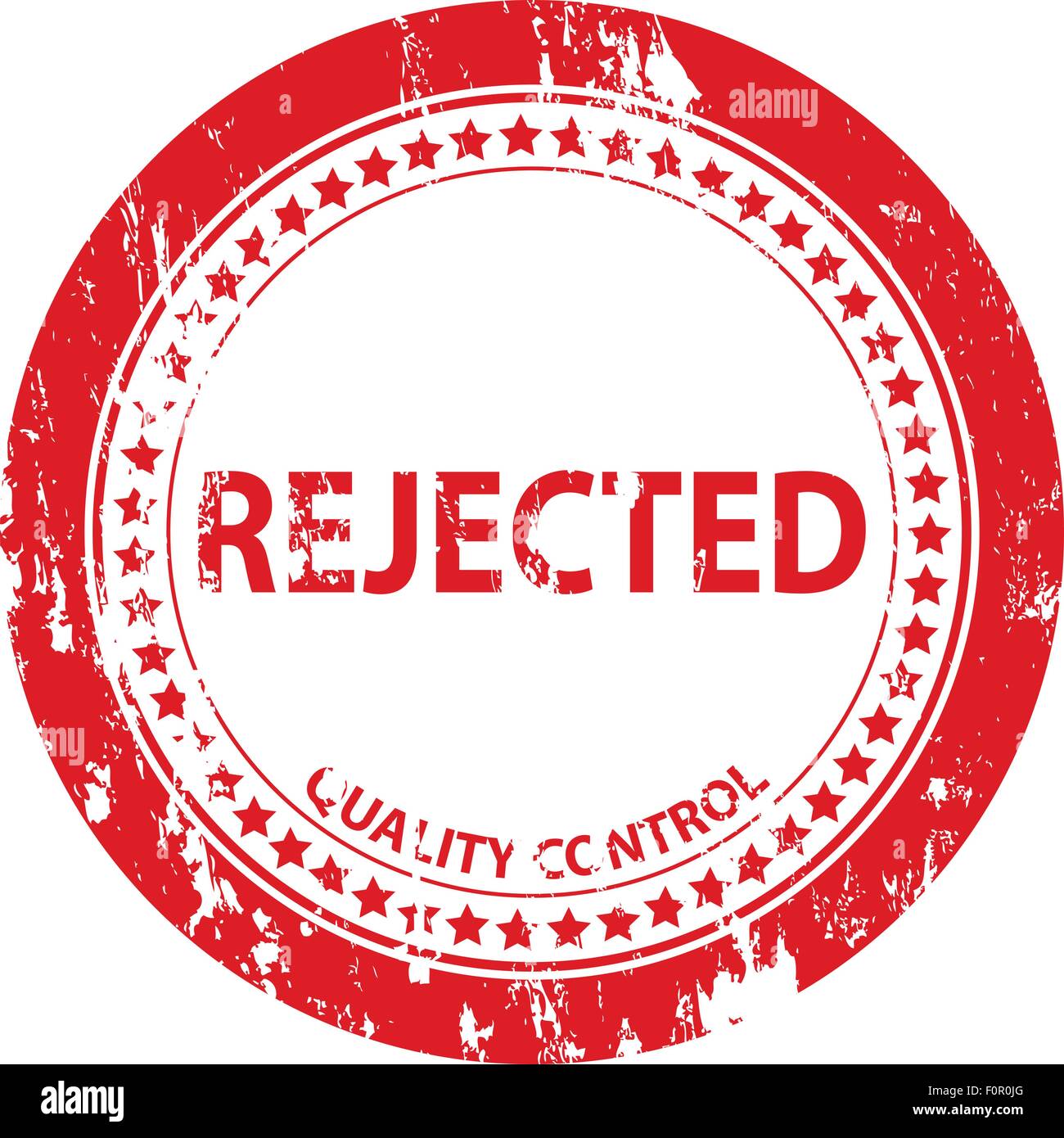 Red grunge rejected stamp on a white background. Vector illustration ...