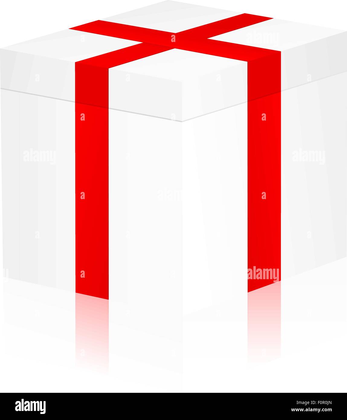 Paper box with red ribbon. Vector illustration Stock Vector Image & Art ...