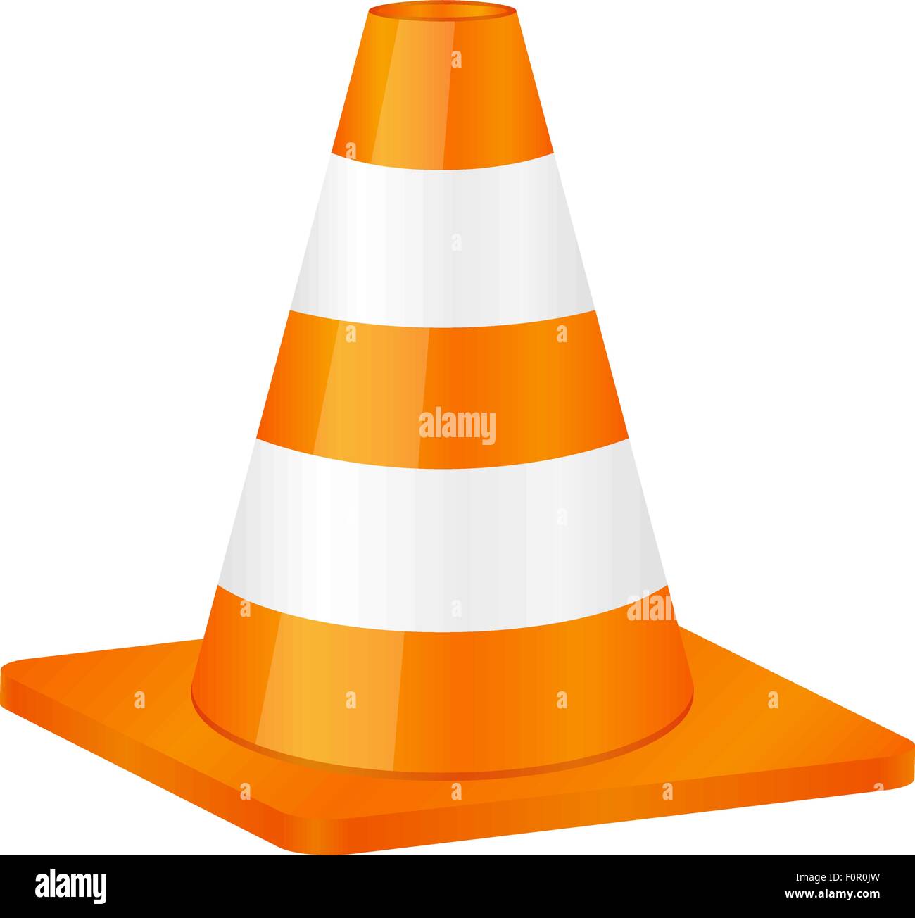 Traffic cone isolated on a white background. Vector illustration Stock ...