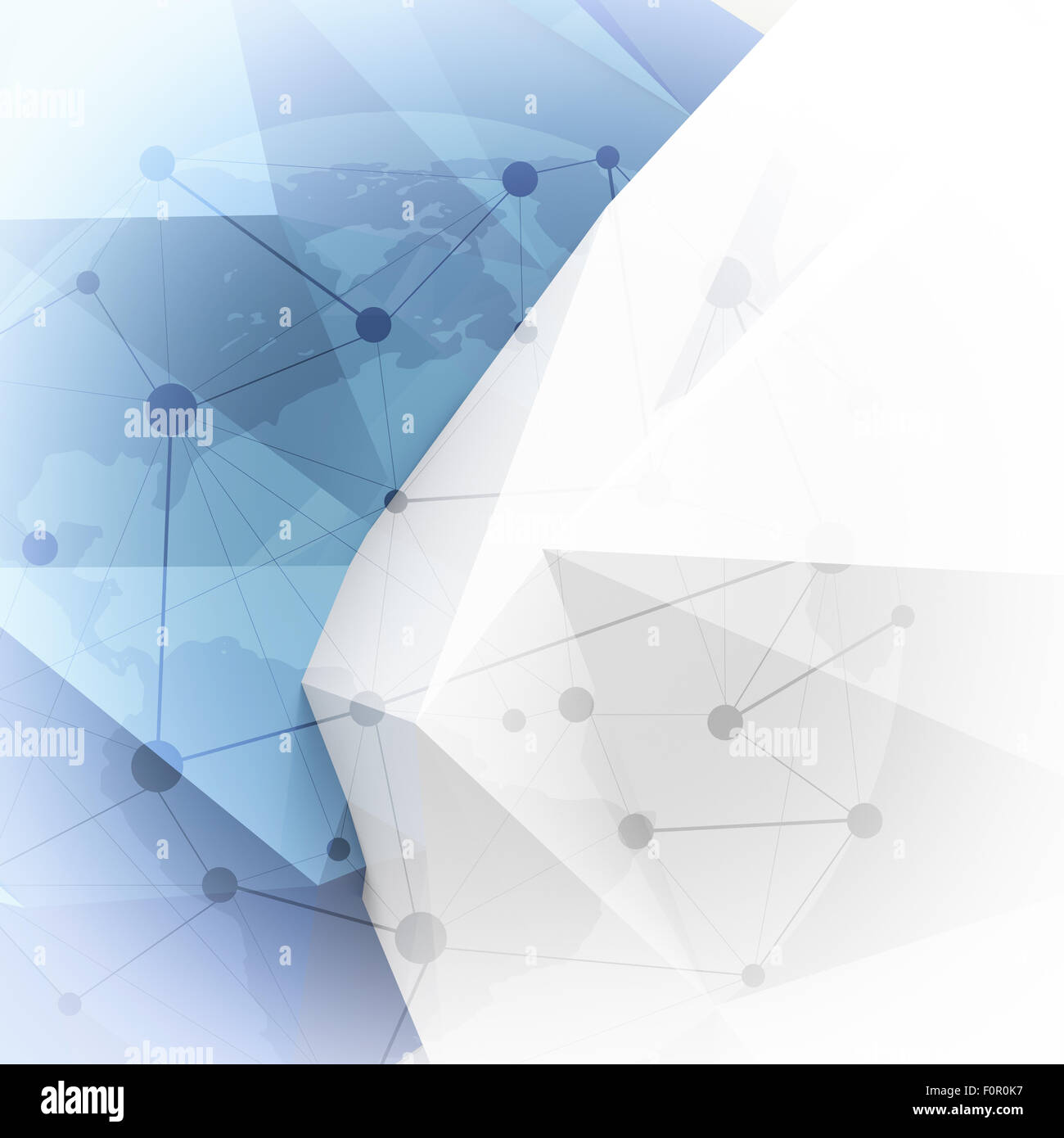 Abstract low polygon geometric with social media network diagram ...