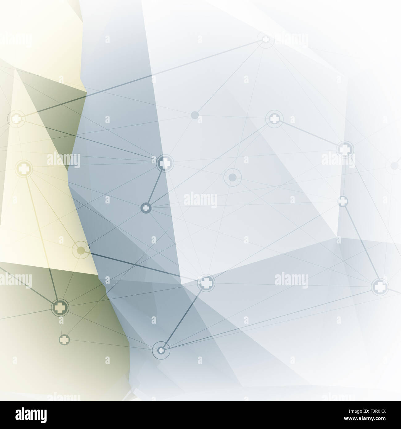 Abstract low polygon geometric with social media network diagram ...