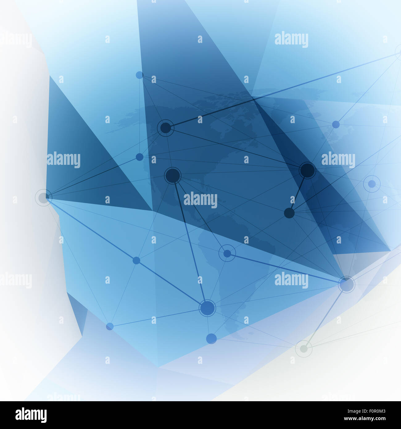 Abstract low polygon geometric with social media network diagram ...