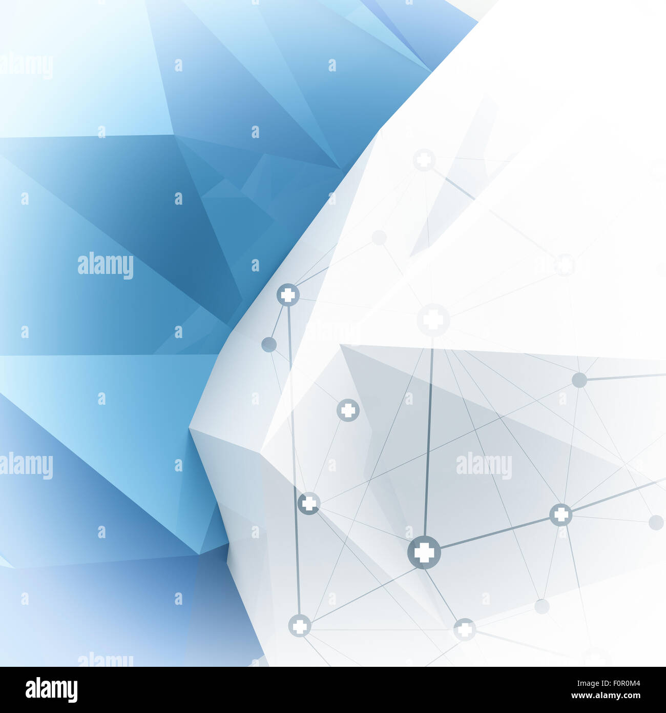 Abstract low polygon geometric with social media network diagram ...