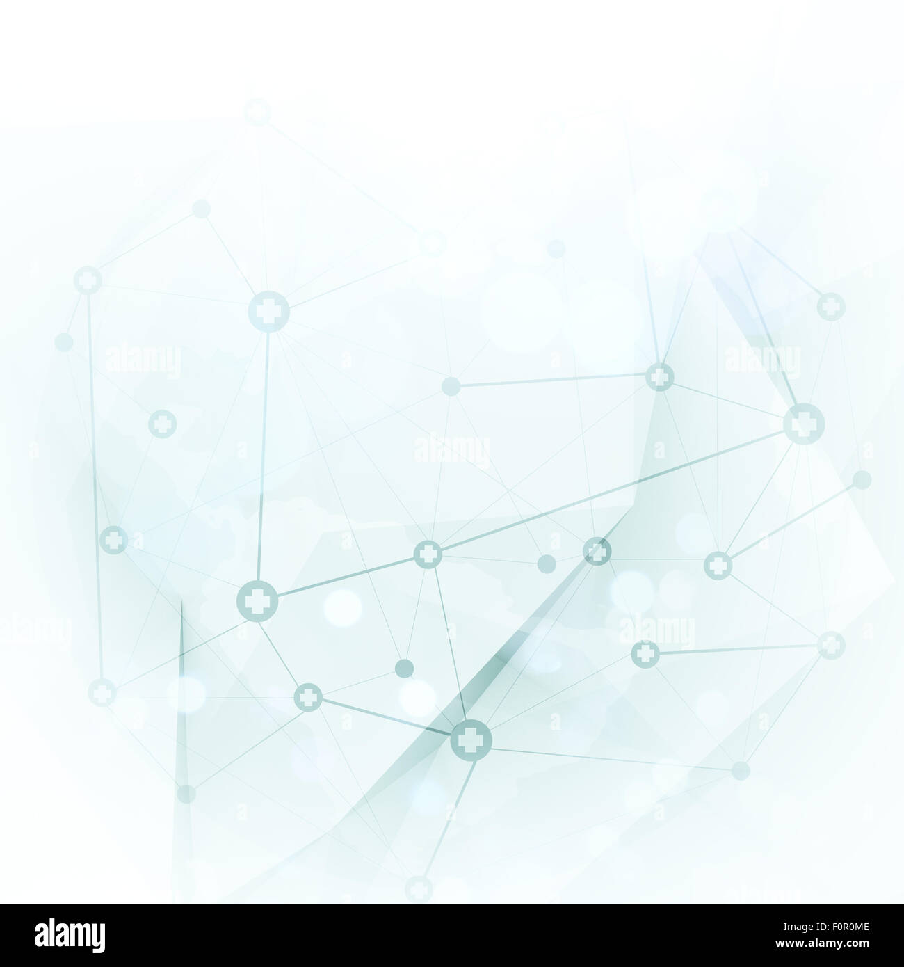 Abstract low polygon geometric with social media network diagram ...