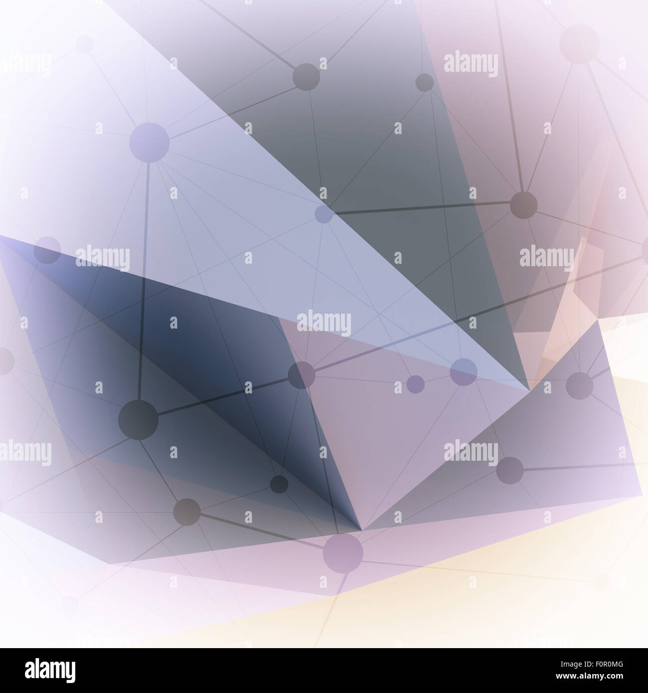 Abstract low polygon geometric with social media network diagram ...