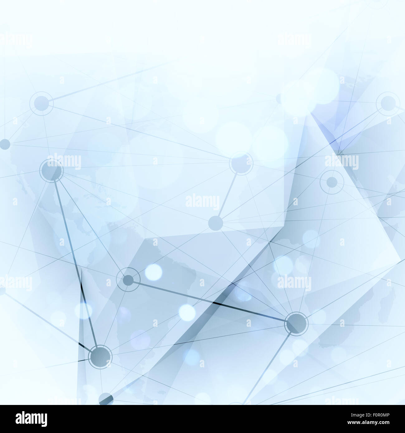 Abstract low polygon geometric with social media network diagram ...