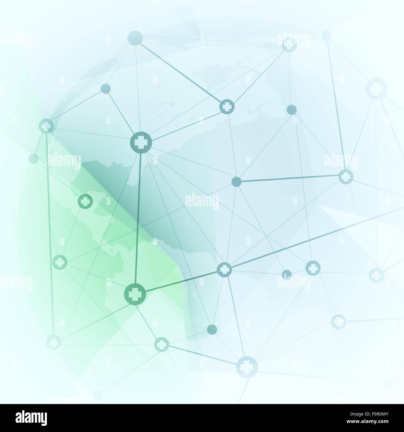 Abstract low polygon geometric with social media network diagram ...