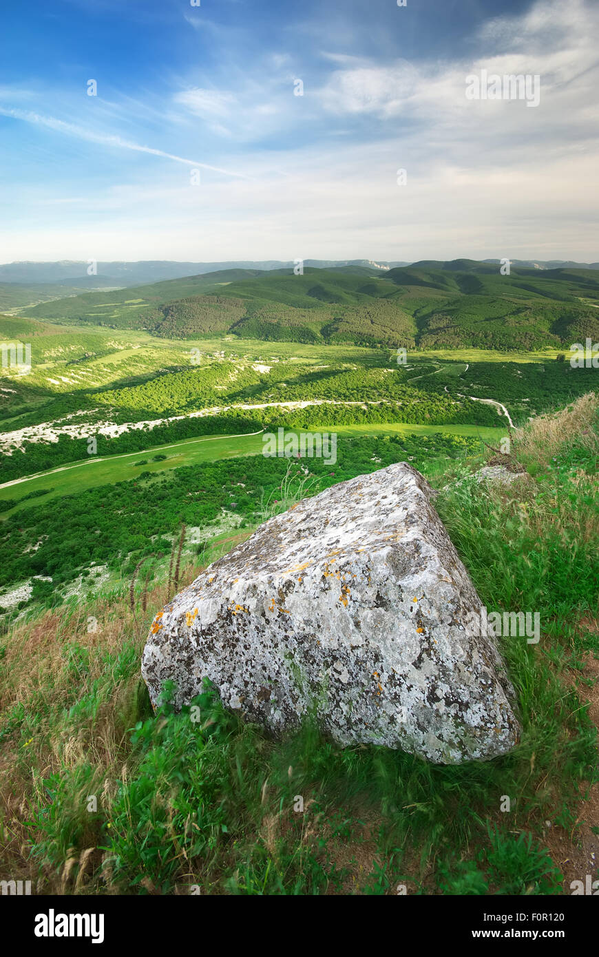 Beautiful vibrant countryside mountain hills hi-res stock photography ...