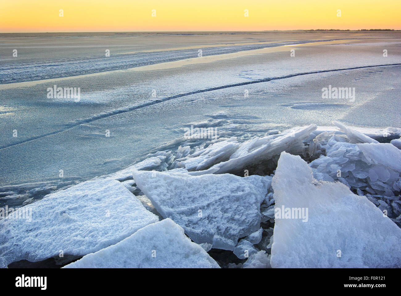 Winter ice landscape. Nature composition Stock Photo - Alamy