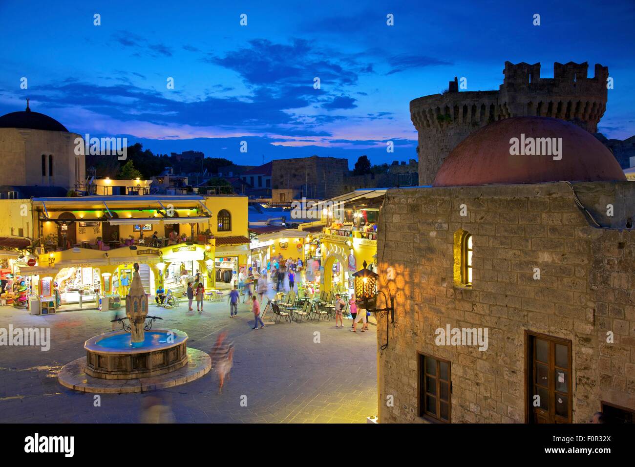 Hippocrates Square, Old Town, Rhodes, Dodecanese, Greek Islands, Greece ...