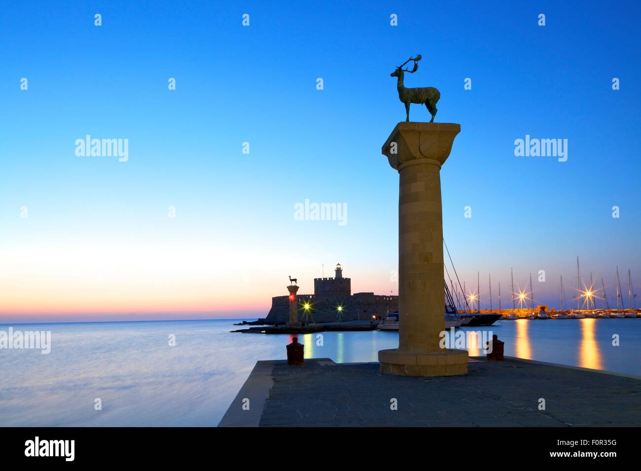 Rhodes harbour stag hi-res stock photography and images - Alamy