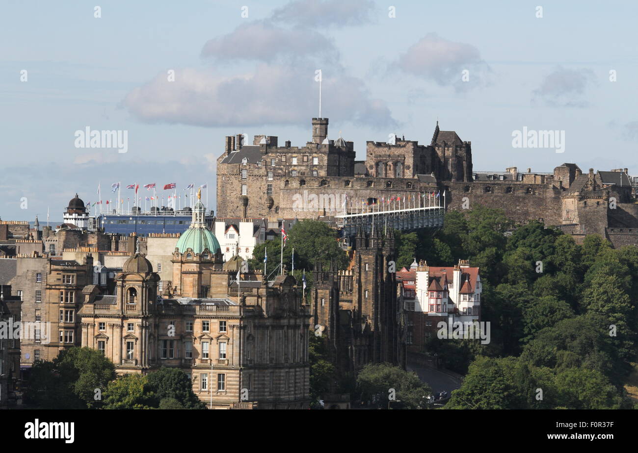 Edinburgh Castle and Tattoo stage Scotland August 2015 Stock Photo - Alamy