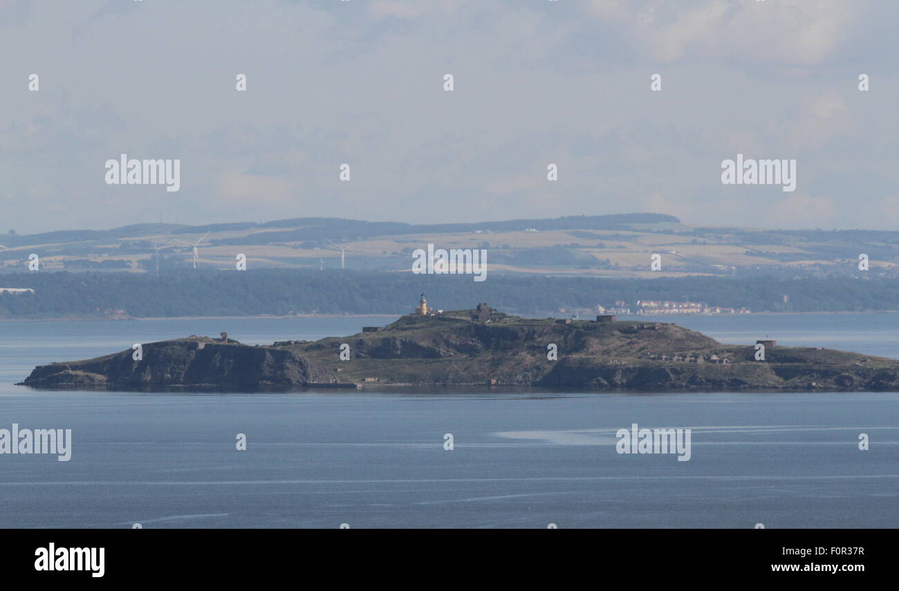 Island of Inchkeith in Firth of Forth Scotland August 2015 Stock Photo ...