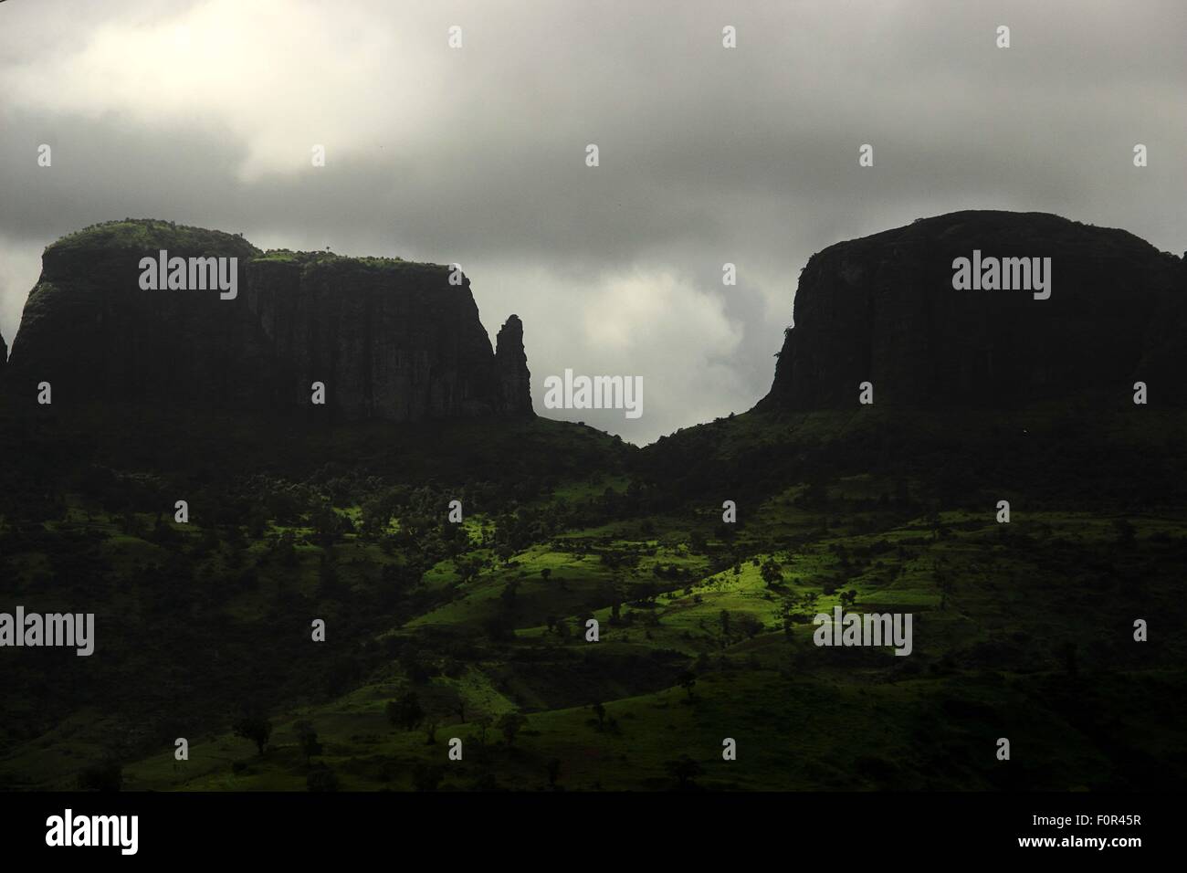 Nasik, India. 19th Aug, 2015. The view of Trimbak city. Trimbakeshwar ...