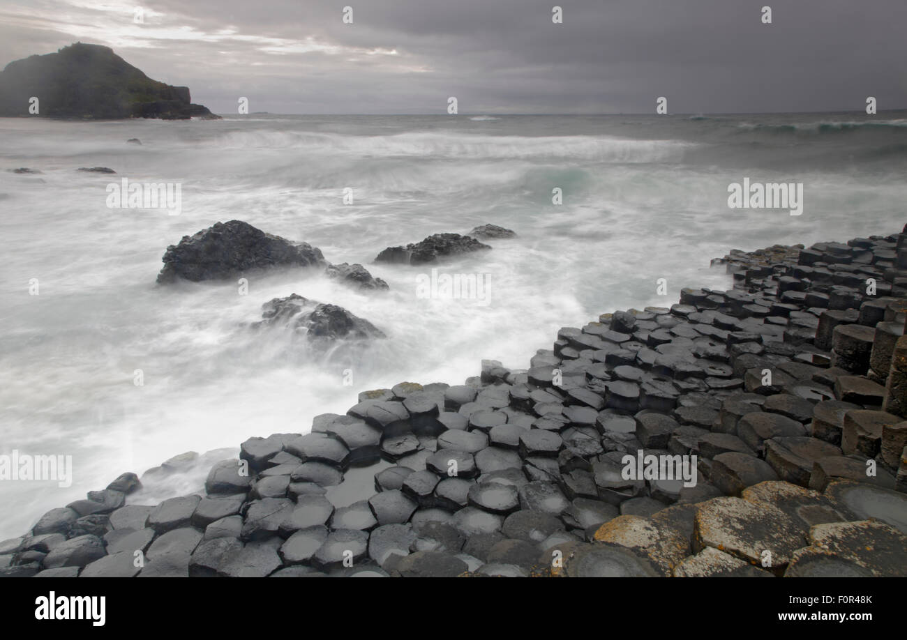 Coastal basalt rock landscape, Giant's Causeway, Unesco Heritage Site ...