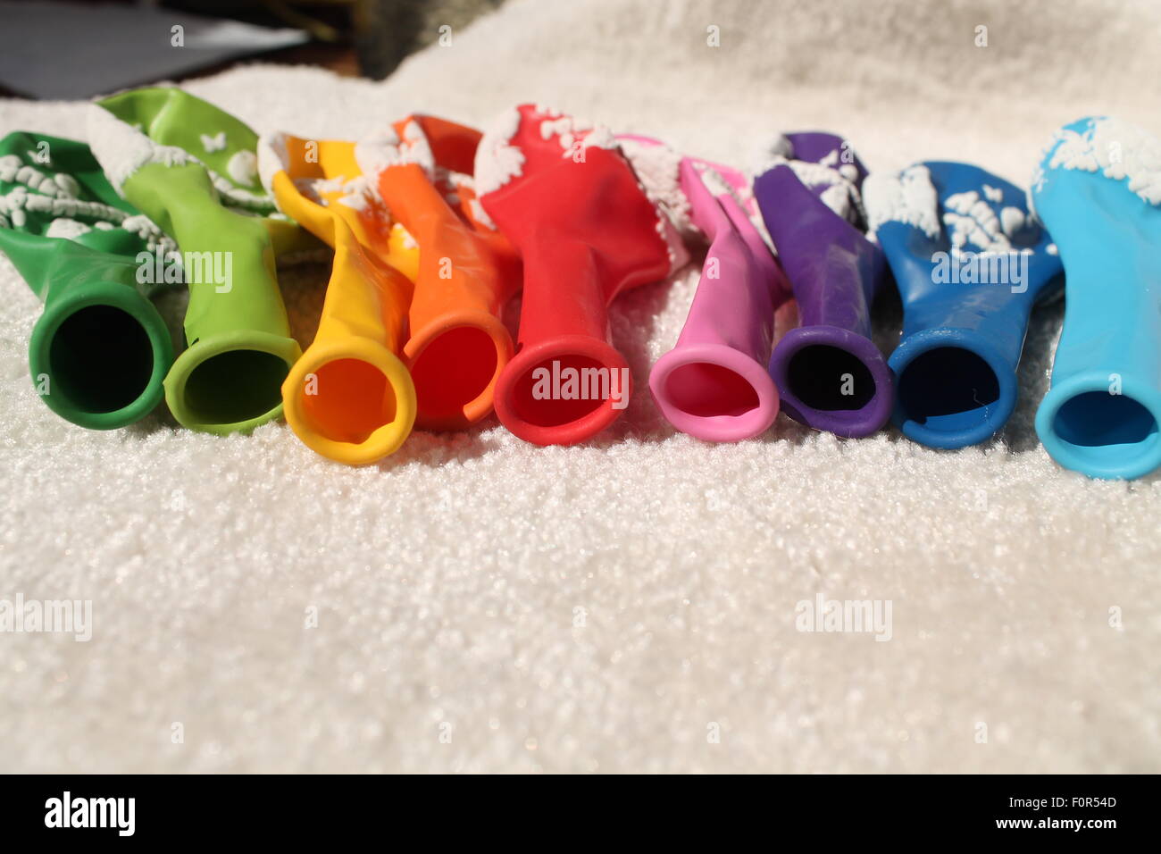 colorful gum balloons bright like a rainbow prepare to celebration ...