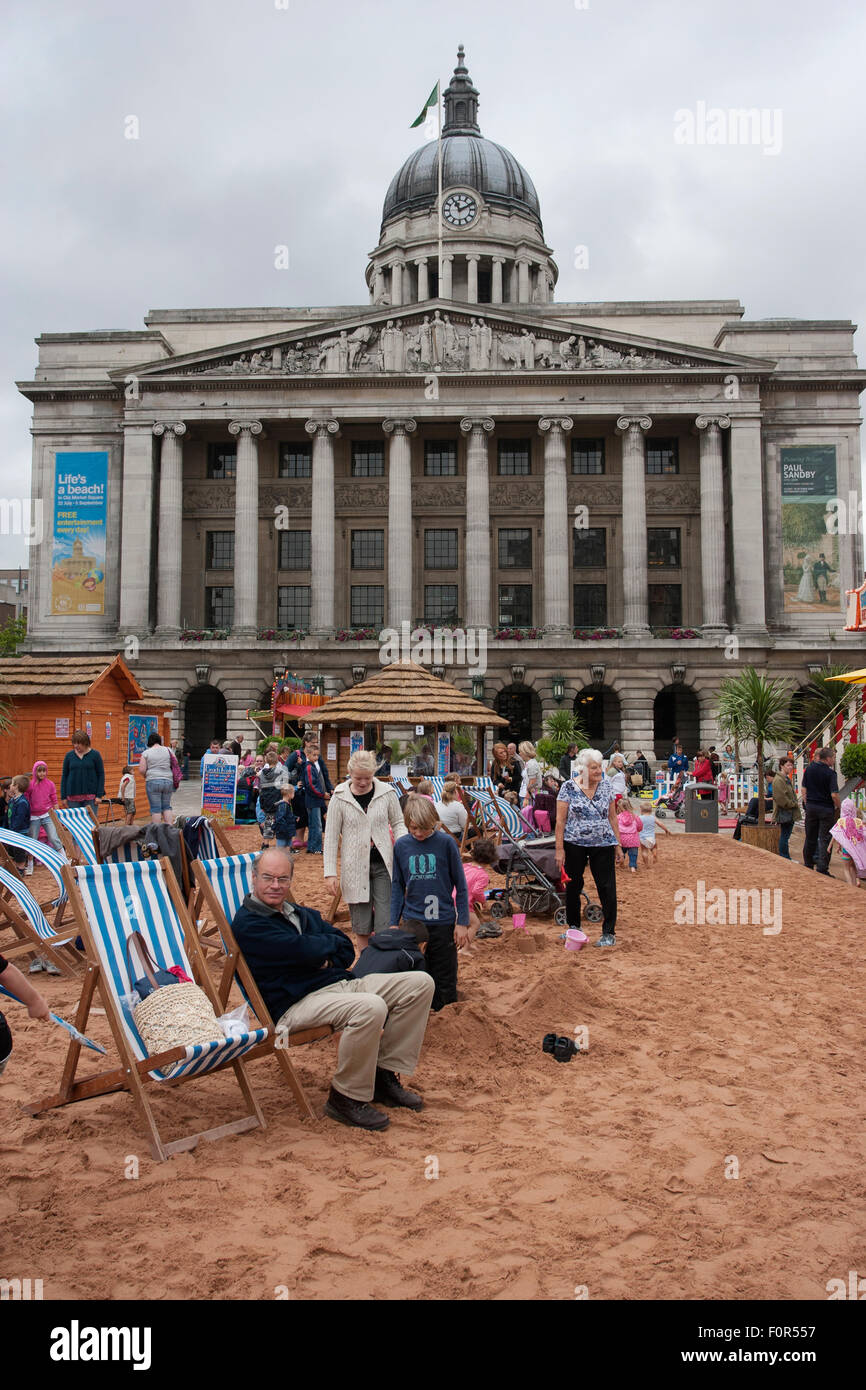 Nottingham Riviera, temporary artificial urban beach and fairground in ...