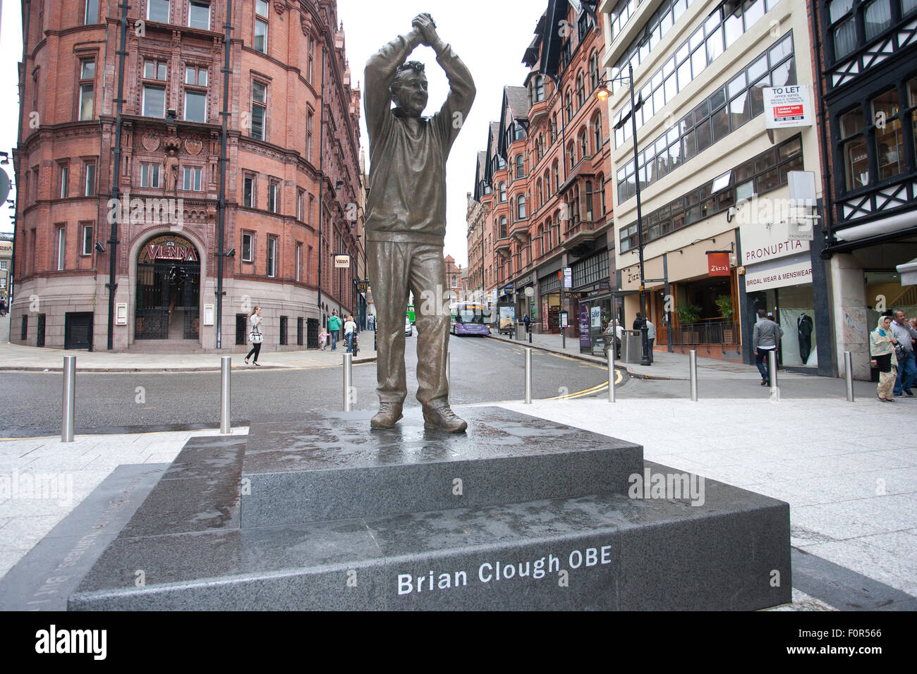 The Brian Clough statue stands proudly in Nottingham city centre near ...