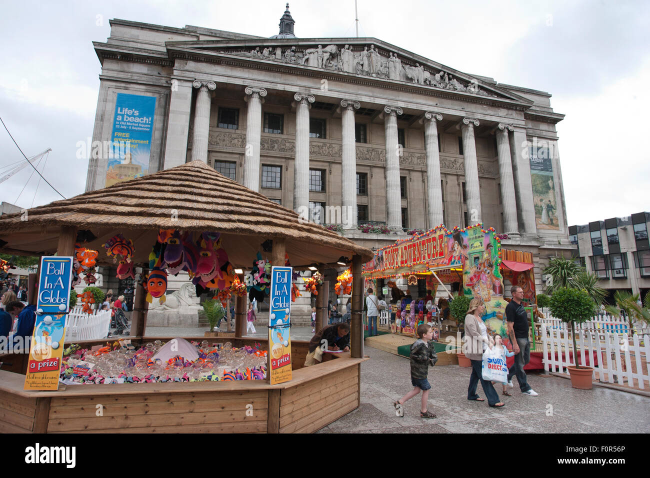 Nottingham Riviera, temporary artificial urban beach in the Old Market ...