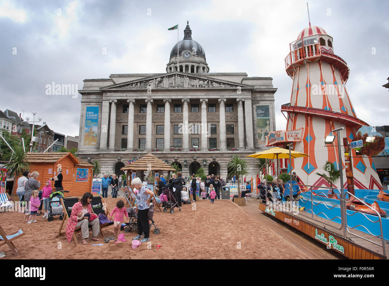 Nottingham Riviera, temporary artificial urban beach in the Old Market ...
