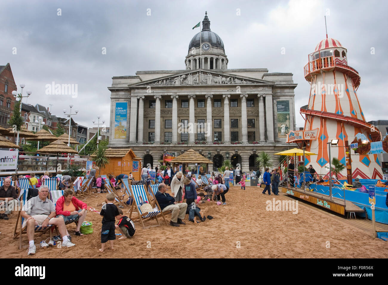 Nottingham Riviera, temporary artificial urban beach in the Old Market ...