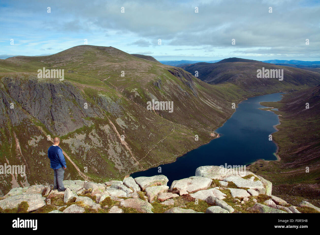 Loch Avon and the Loch Avon Basin from Carn Etchachan, Cairngorm ...