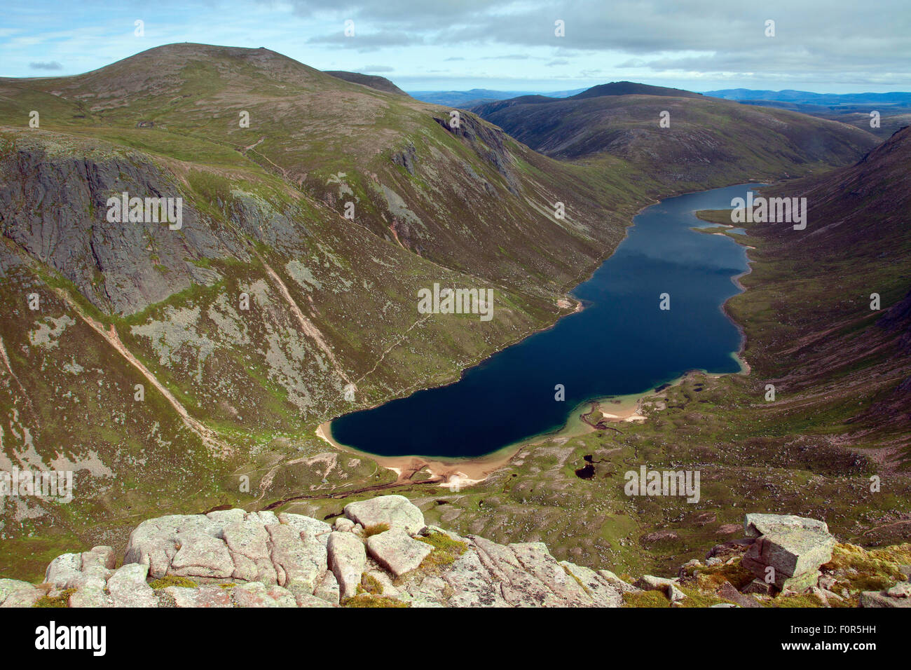 Loch Avon and the Loch Avon Basin from Carn Etchachan, Cairngorm ...