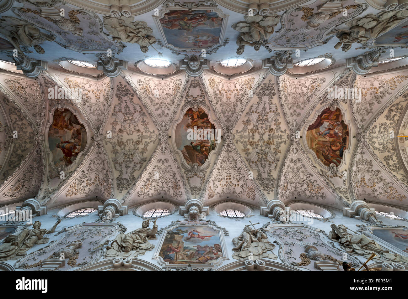 Ceiling of St. George's Church, Amberg, Upper Palatinate, Bavaria ...