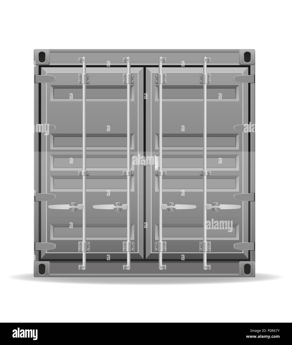 cargo container illustration isolated on white background Stock Photo ...