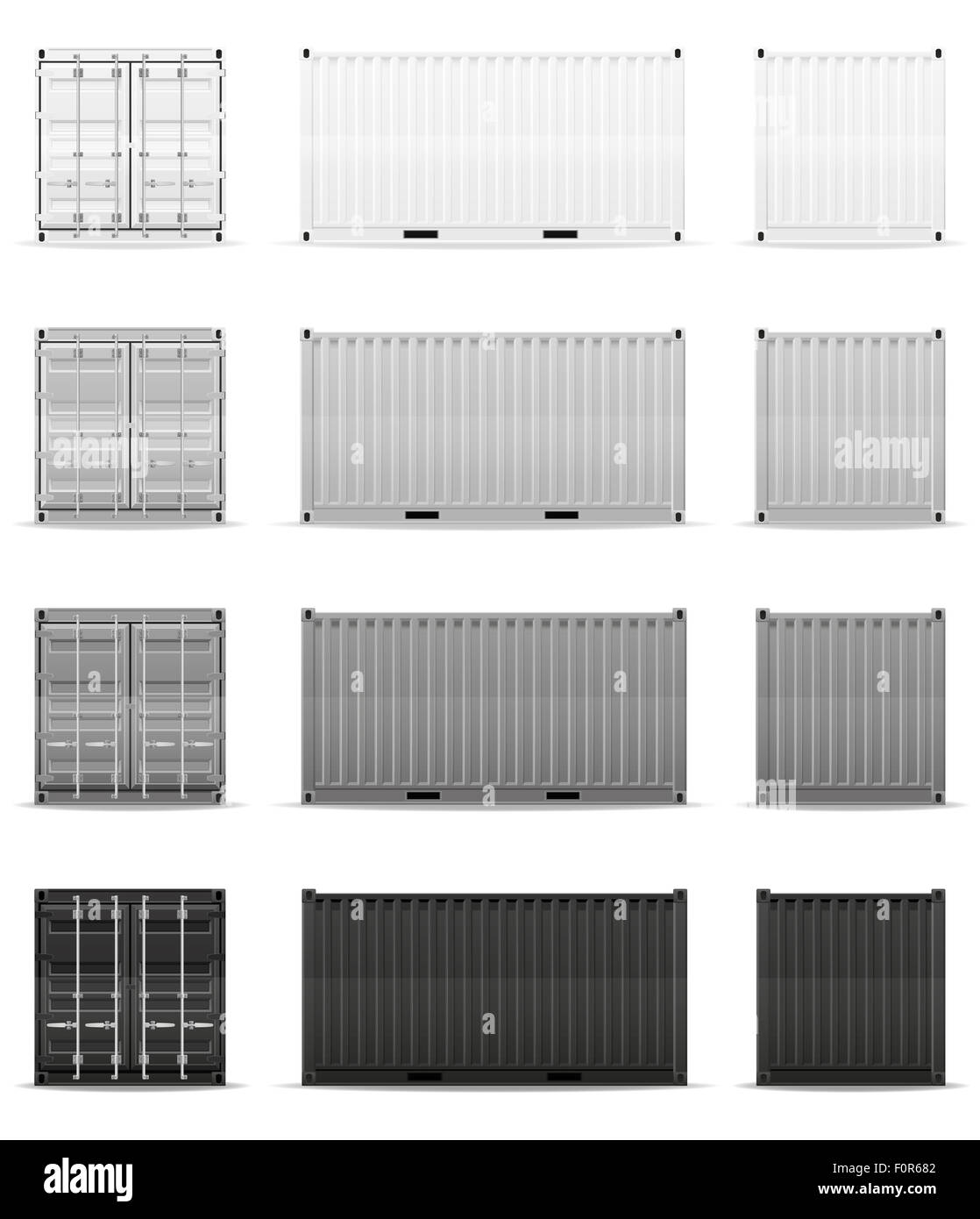 cargo container illustration isolated on white background Stock Photo ...