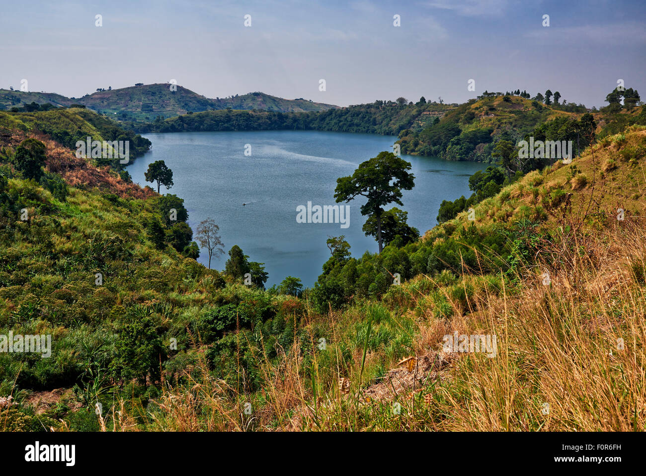 Lake Nkuruba, Bunyaruguru Crater Lakes region, Uganda, Africa Stock ...