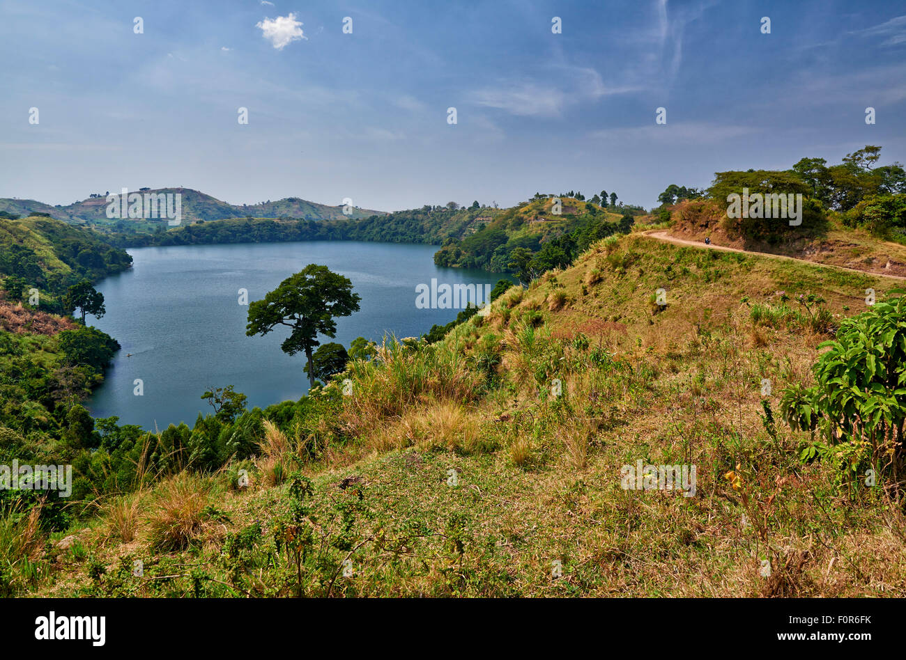 Lake Nkuruba, Bunyaruguru Crater Lakes region, Uganda, Africa Stock ...