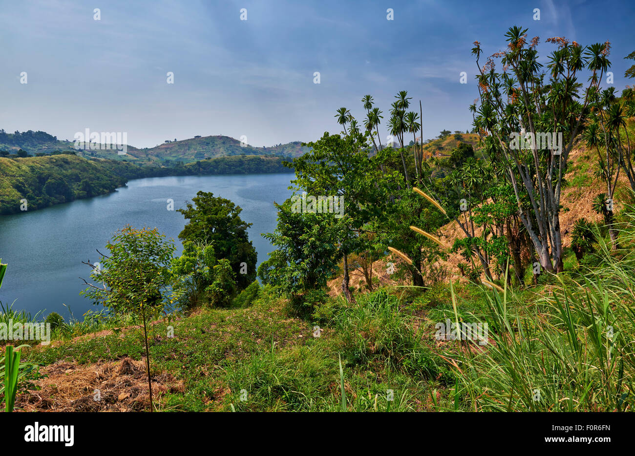 Lake Nkuruba, Bunyaruguru Crater Lakes region, Uganda, Africa Stock ...