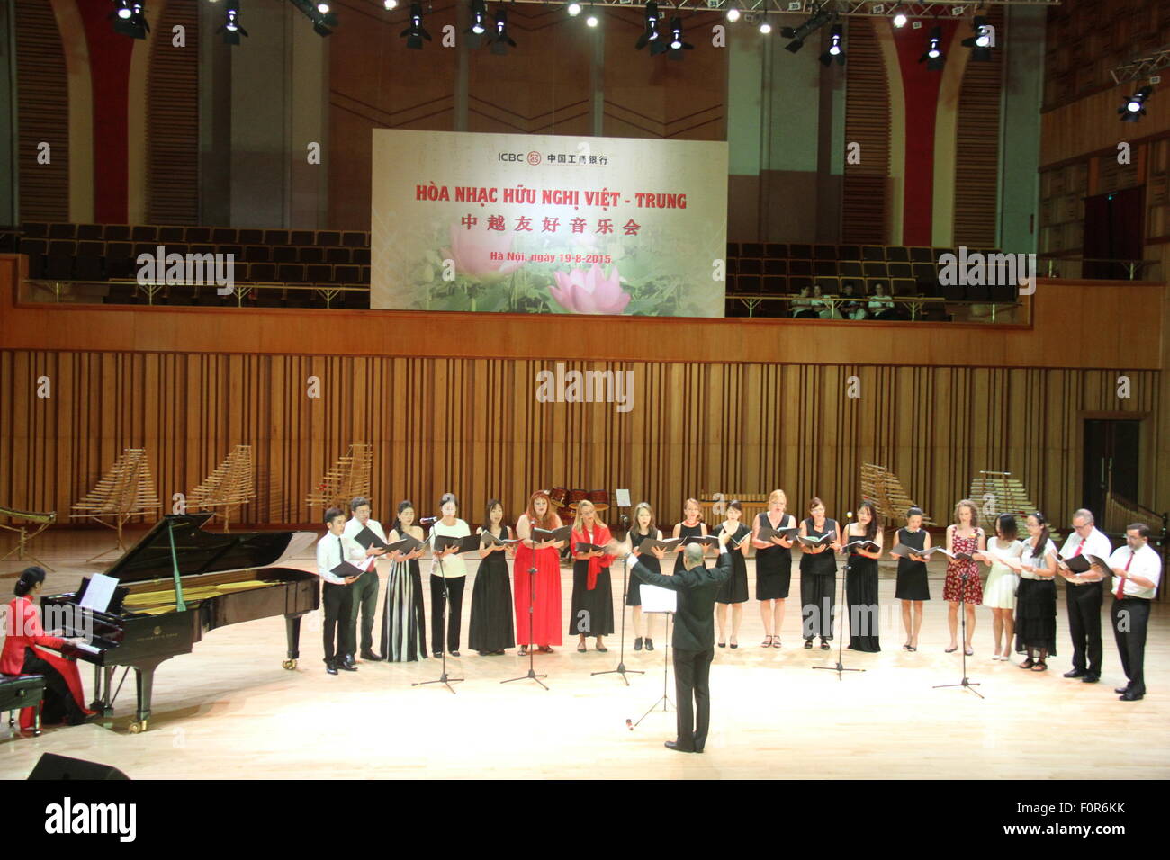 Hanoi, Vietnam. 19th Aug, 2015. Artists from Hanoi International Chorus ...