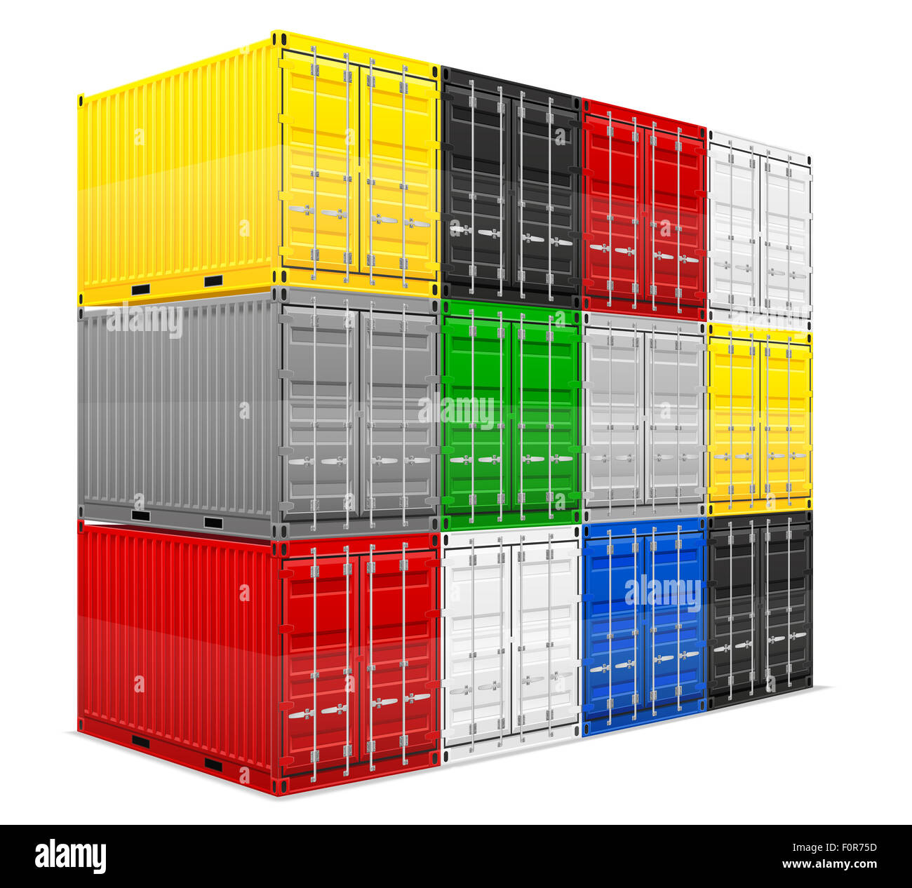 cargo container illustration isolated on white background Stock Photo ...