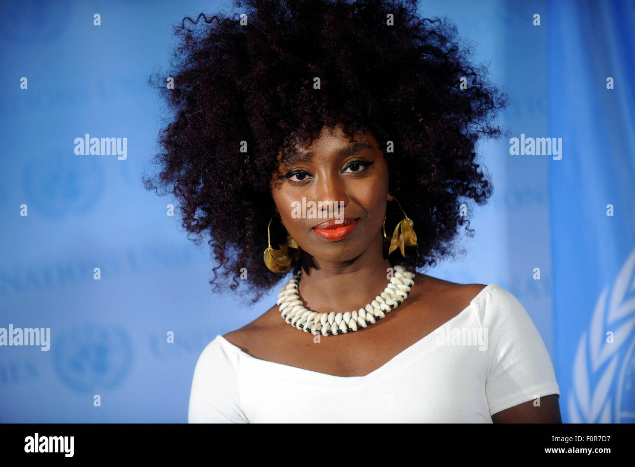 Inna Modja attending 2015 World Humanitarian Day at the United Nations ...