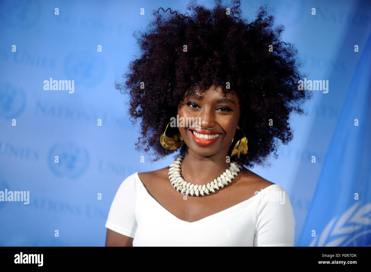 Inna Modja attending 2015 World Humanitarian Day at the United Nations ...