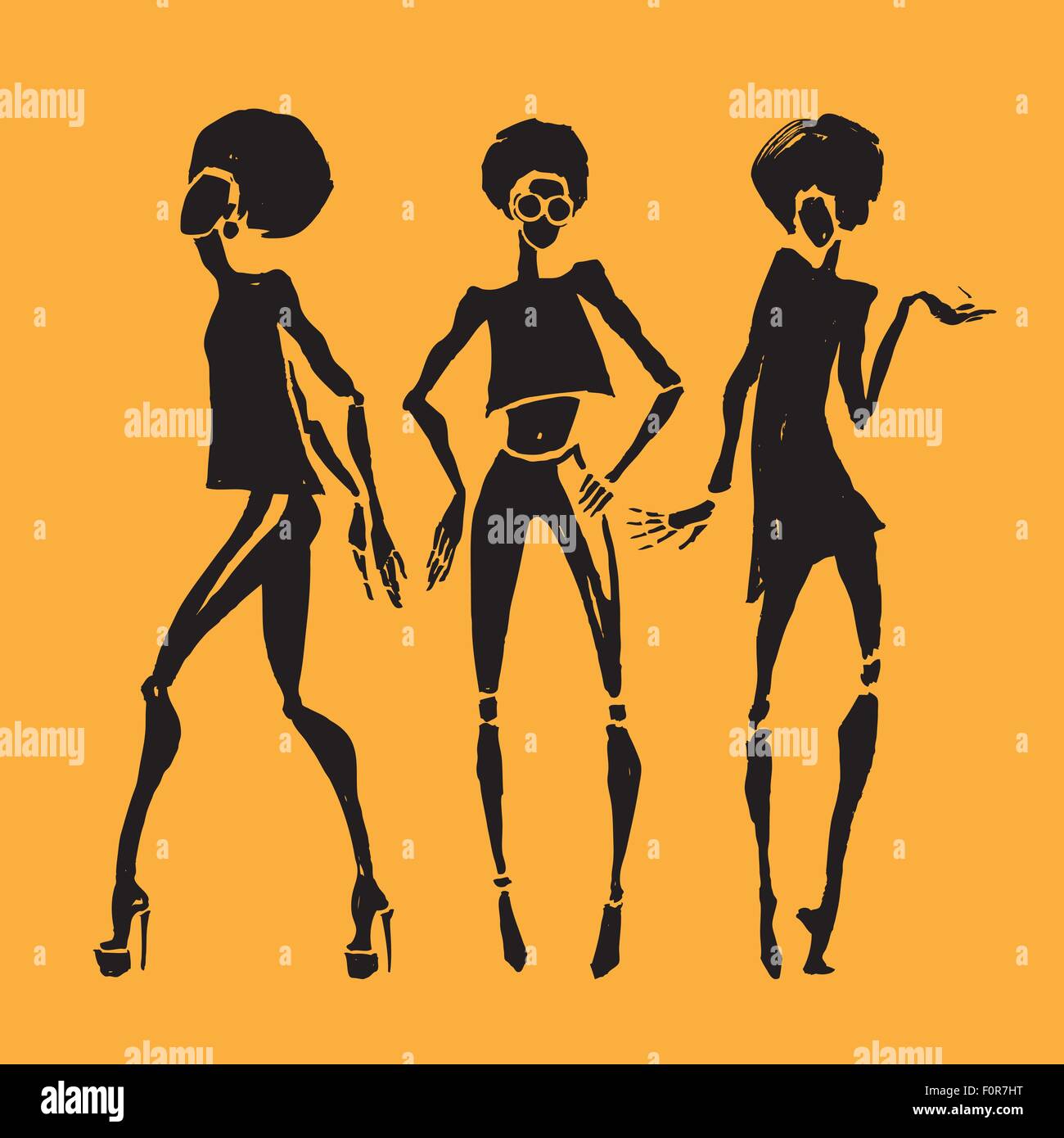African silhouette set Stock Vector Image & Art - Alamy