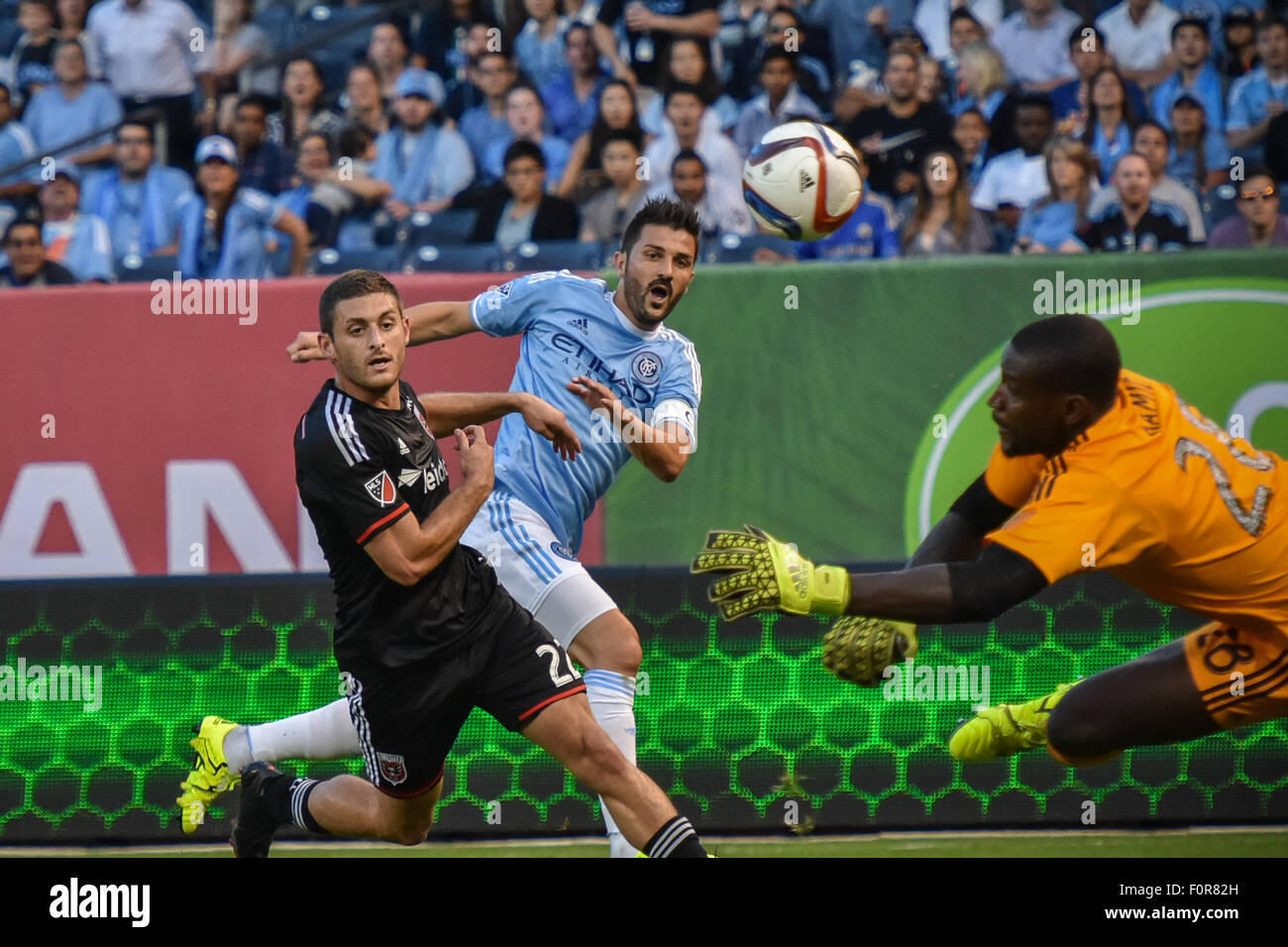 the Bronx, NY, USA. 13th Aug, 2015. David Villa (NYCFC), AUGUST 13 ...