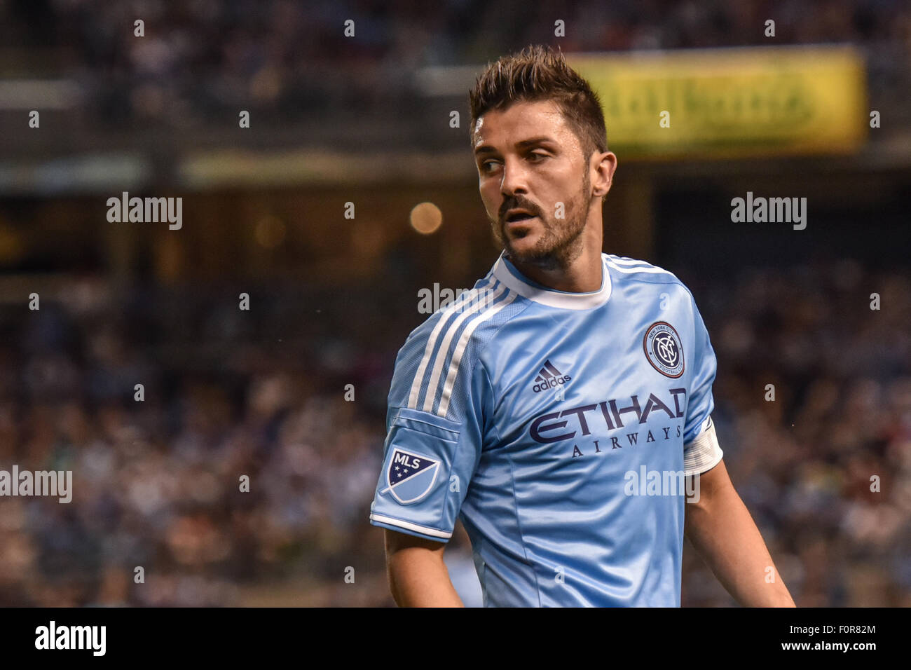 the Bronx, NY, USA. 13th Aug, 2015. David Villa (NYCFC), AUGUST 13 ...